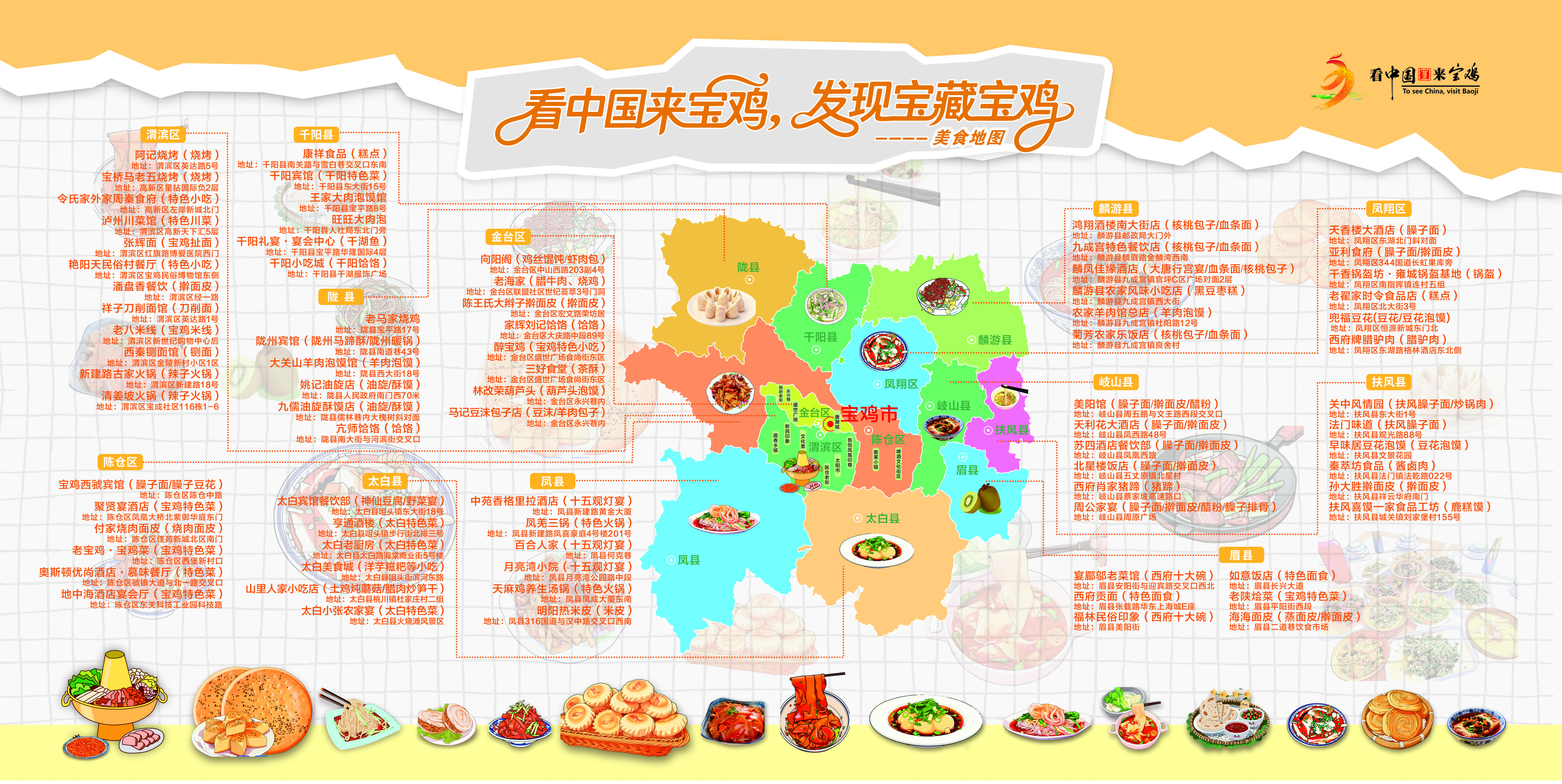 跟着美食游宝鸡——《2025宝鸡马拉松美食地图》发布！ 宝鸡市商务局